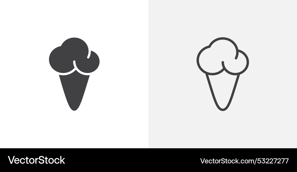 Ice cream icon flat and simple set design Vector Image