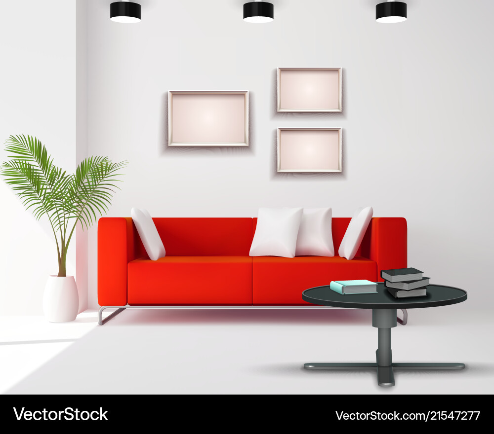 Realistic interior image Royalty Free Vector Image