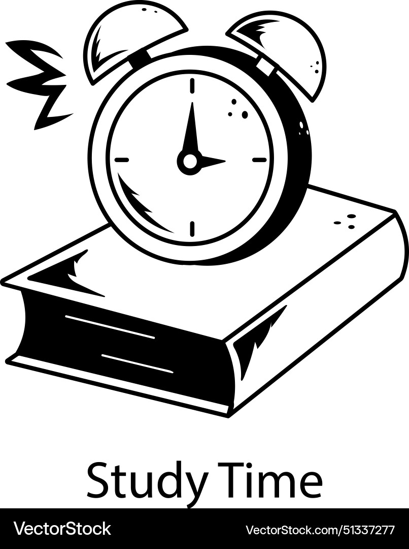 Study time Royalty Free Vector Image - VectorStock