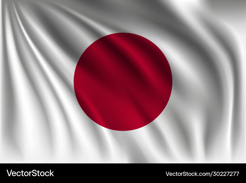 Waving japan Royalty Free Vector Image - VectorStock