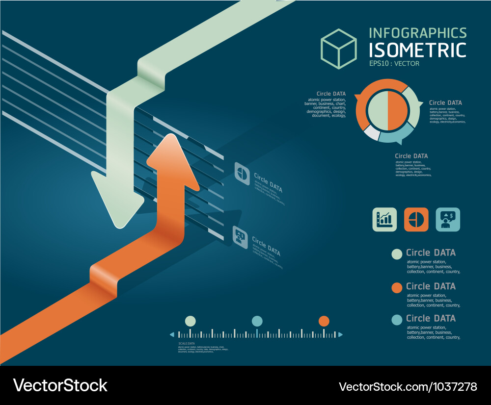 Arrow Chart Diagram – Growth & Increase Vector Image