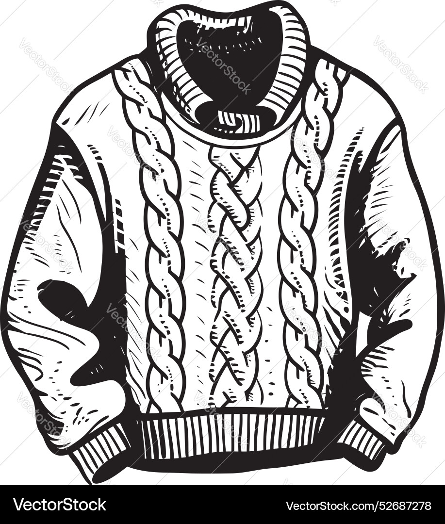 Contemporary urban elegance sweater with black Vector Image