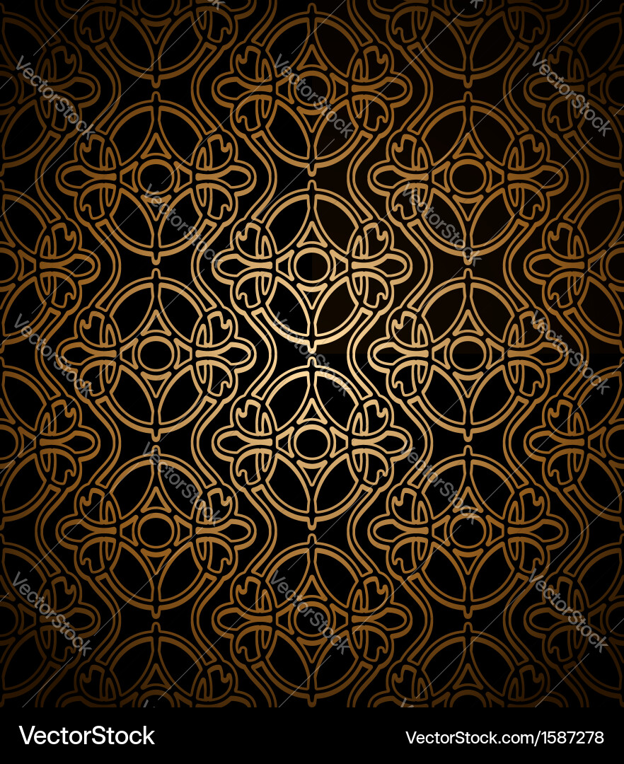 Dark gold pattern Royalty Free Vector Image - VectorStock