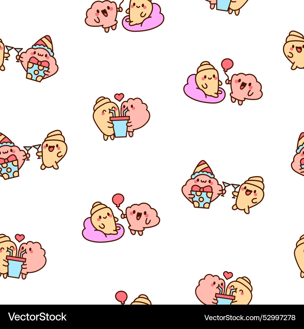 Funny couple seashell cartoon characters Vector Image