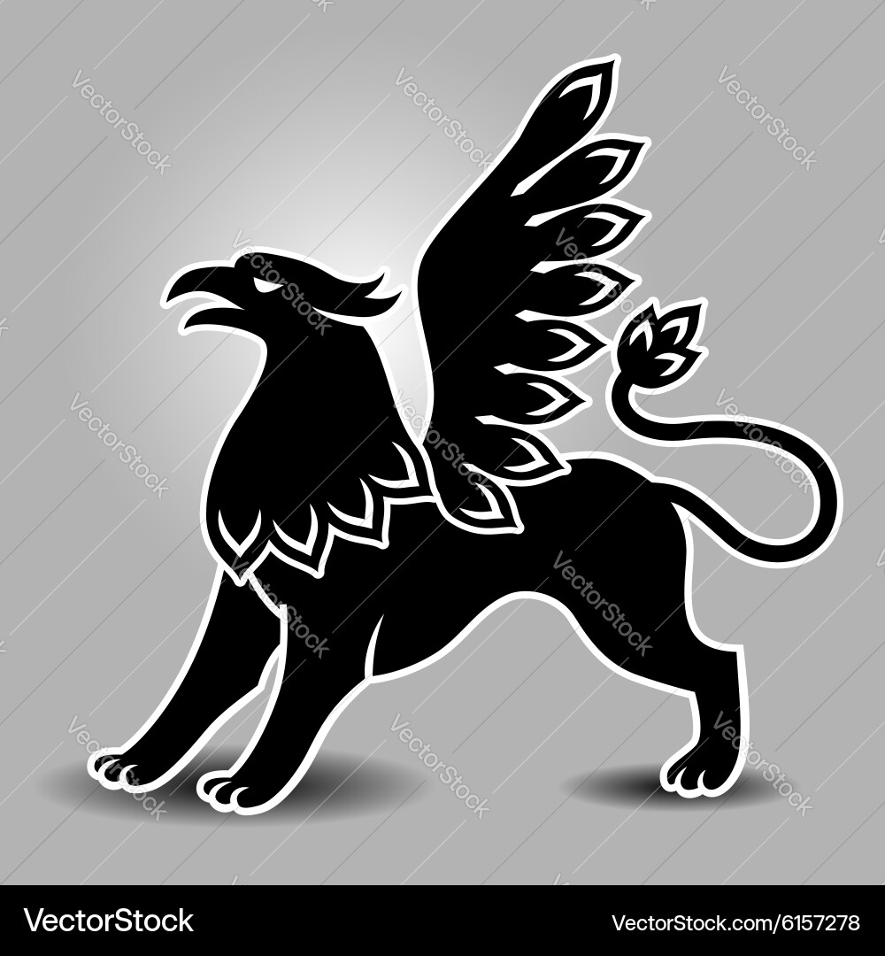 Heraldic Griffin Emblem Royalty Free Vector Image