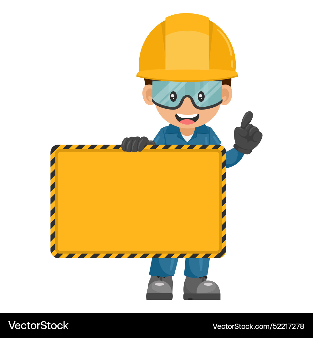 Industrial mechanic worker with his personal Vector Image