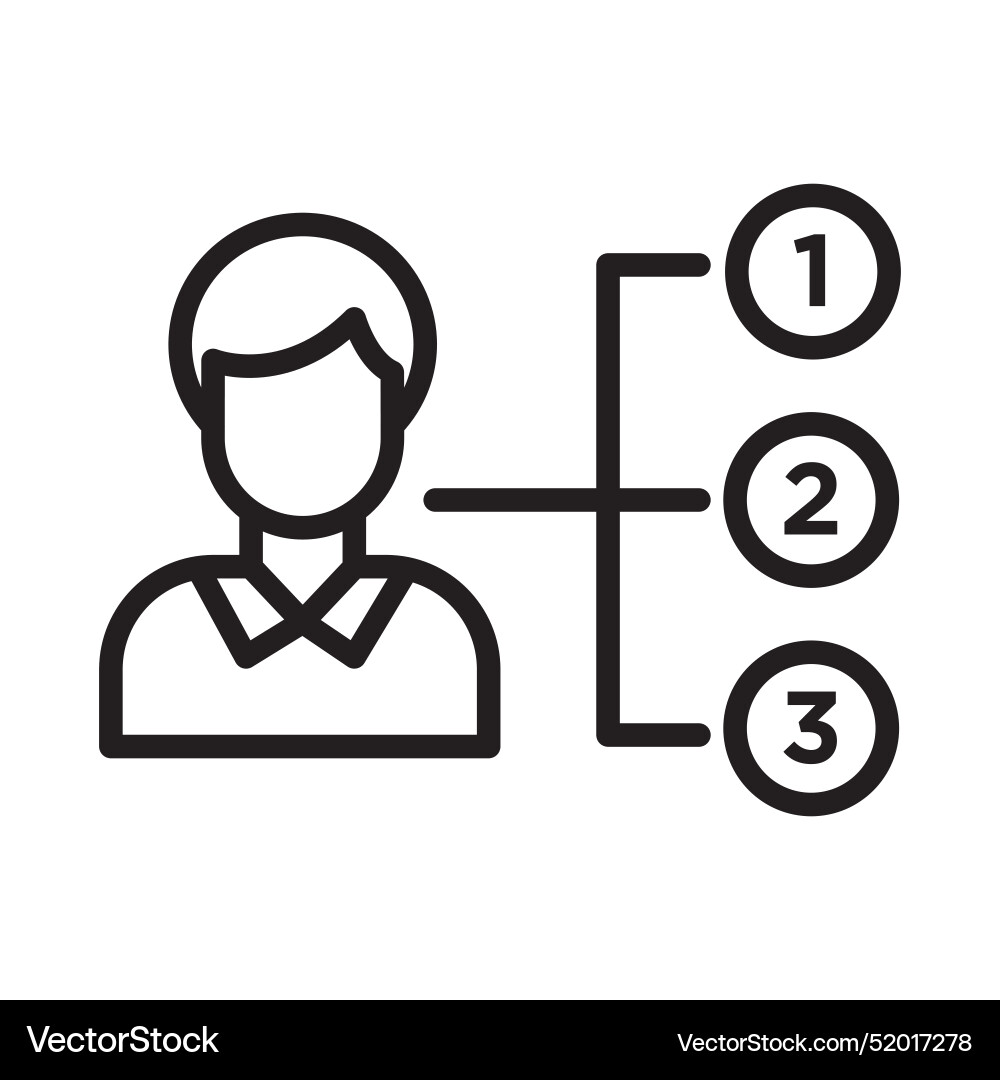 Priority icon black line art Royalty Free Vector Image