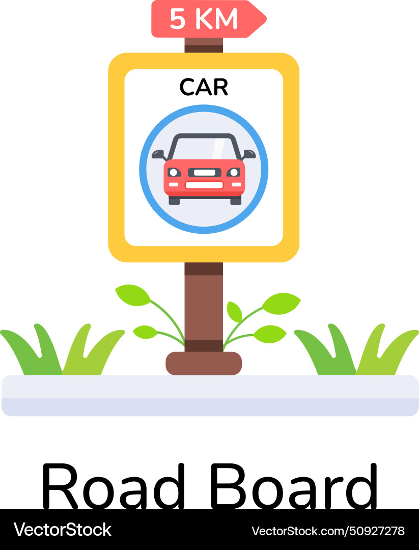 Road board Royalty Free Vector Image - VectorStock