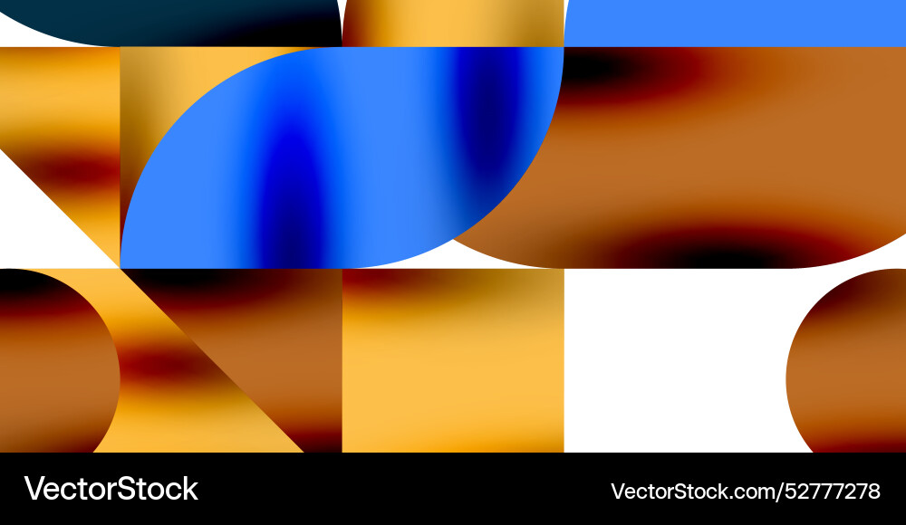 Tech minimal circular shapes geometric art Vector Image