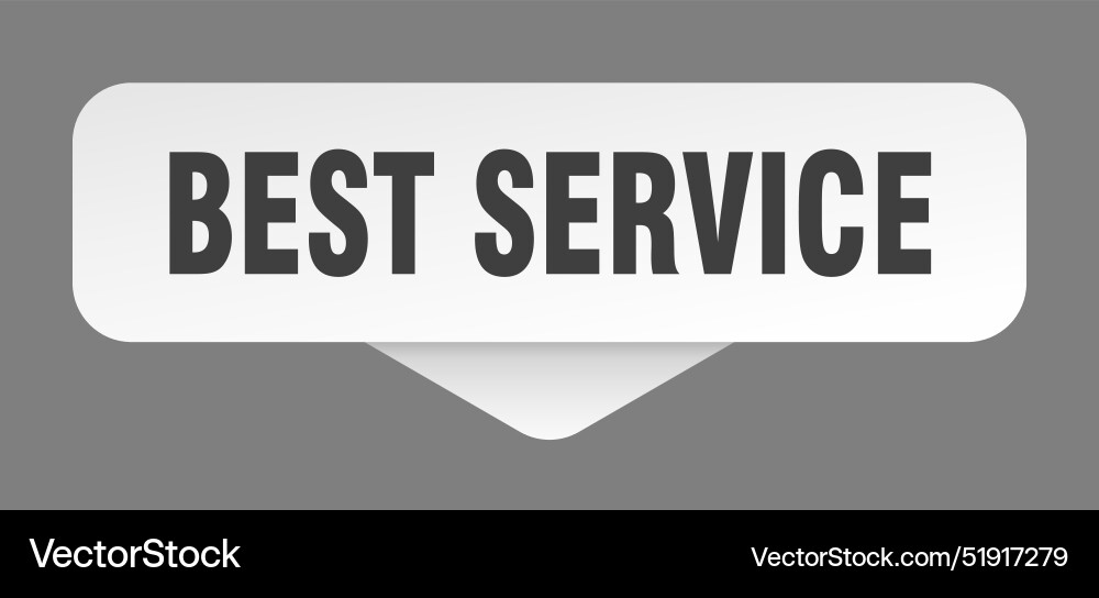 Best service sticker sign isolated Royalty Free Vector Image