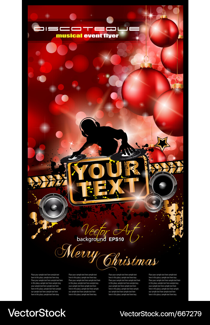 Christmas party event Royalty Free Vector Image