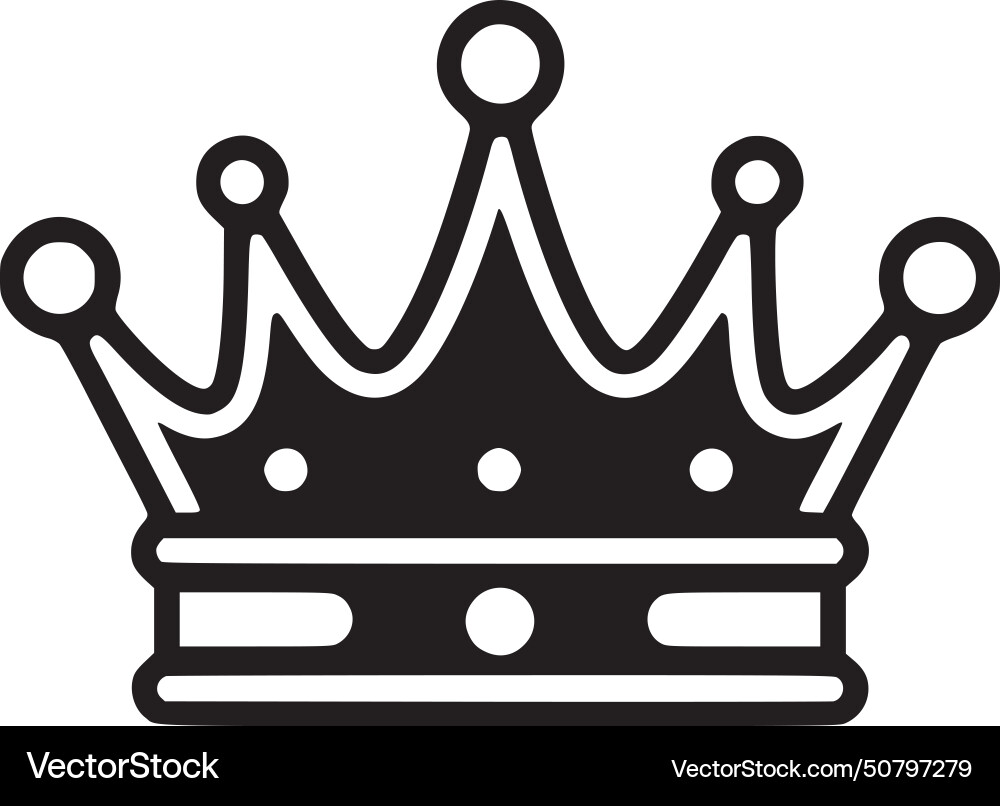 Coronation - black and white isolated icon Vector Image