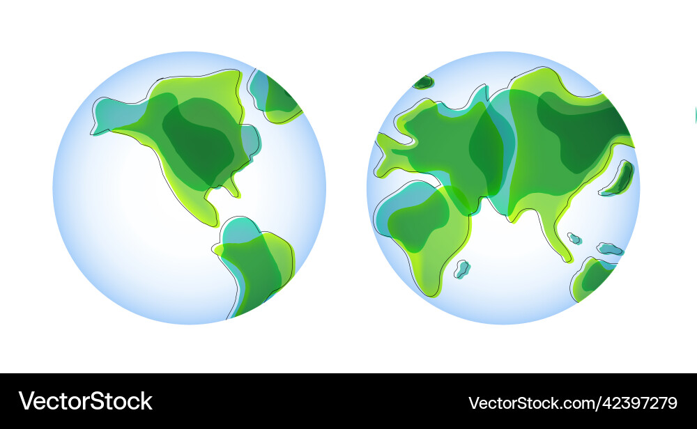 Liquid shaped world map lava lamp continents Vector Image