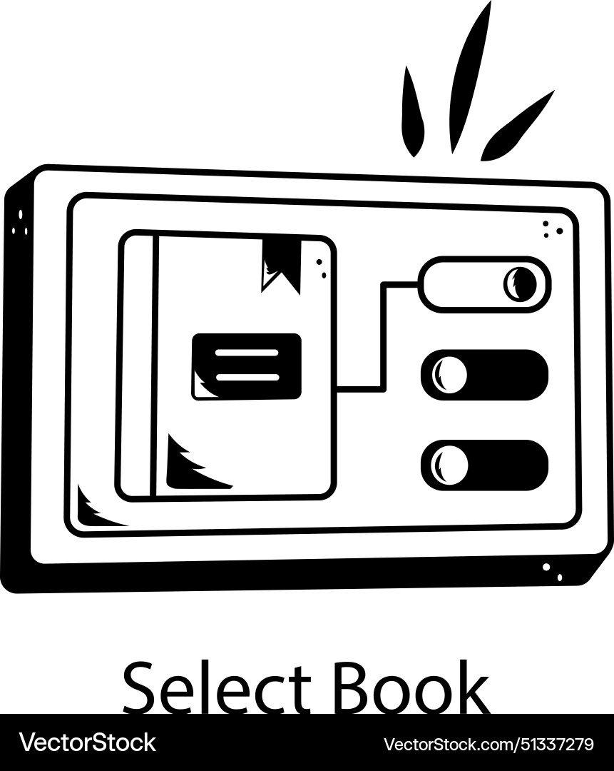 Select book Royalty Free Vector Image - VectorStock