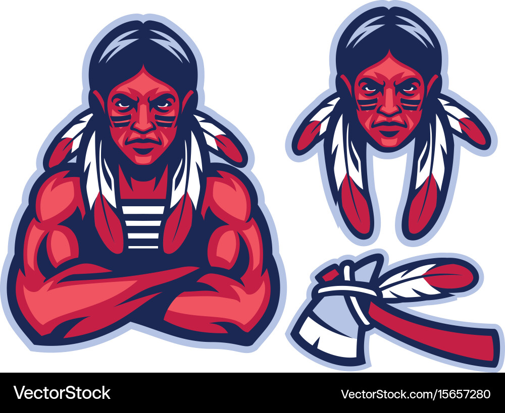 American native warrior Royalty Free Vector Image