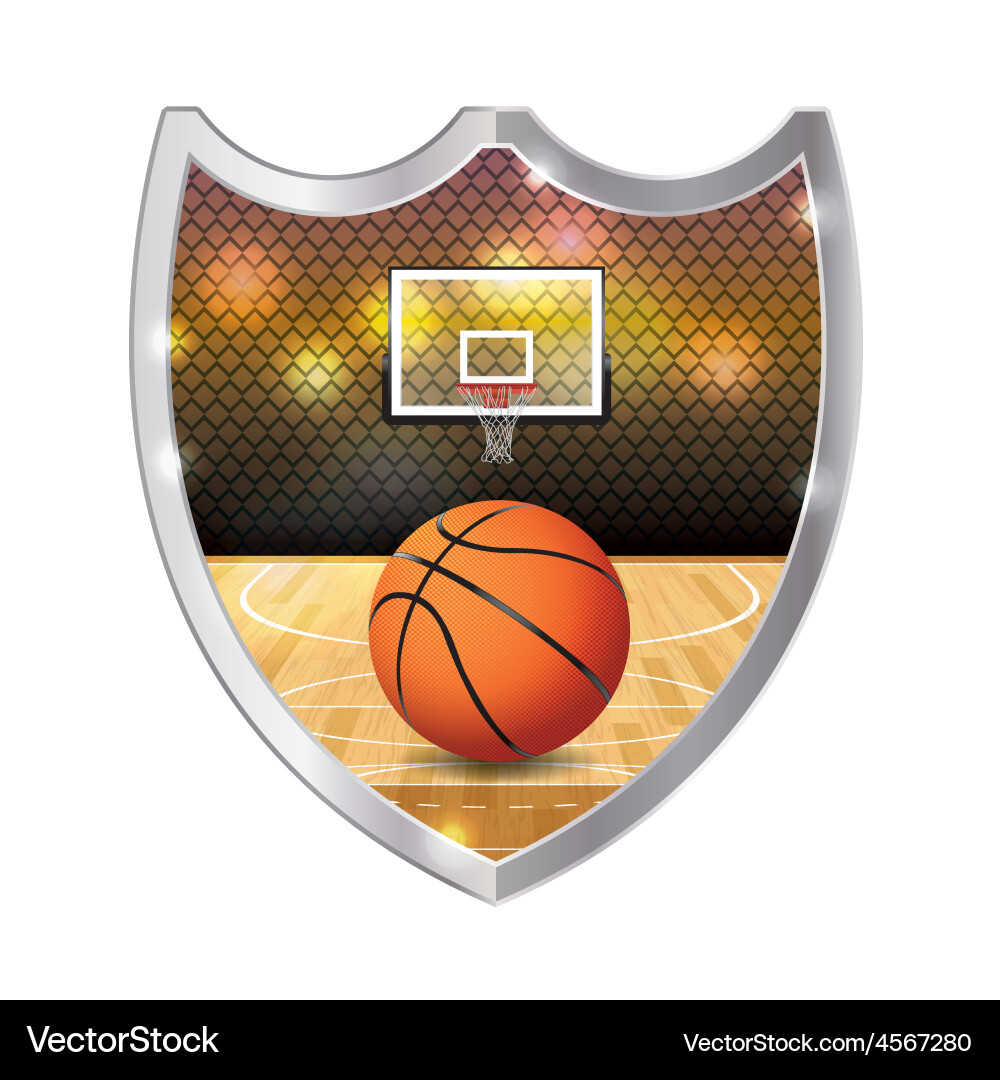Basketball badge emblem Royalty Free Vector Image