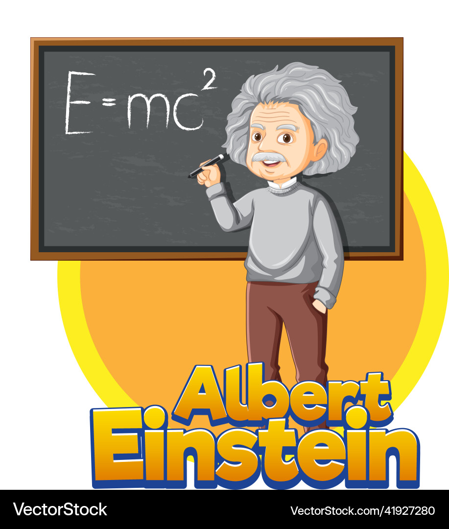 Cartoon Albert Einstein Royalty Free Vector Image