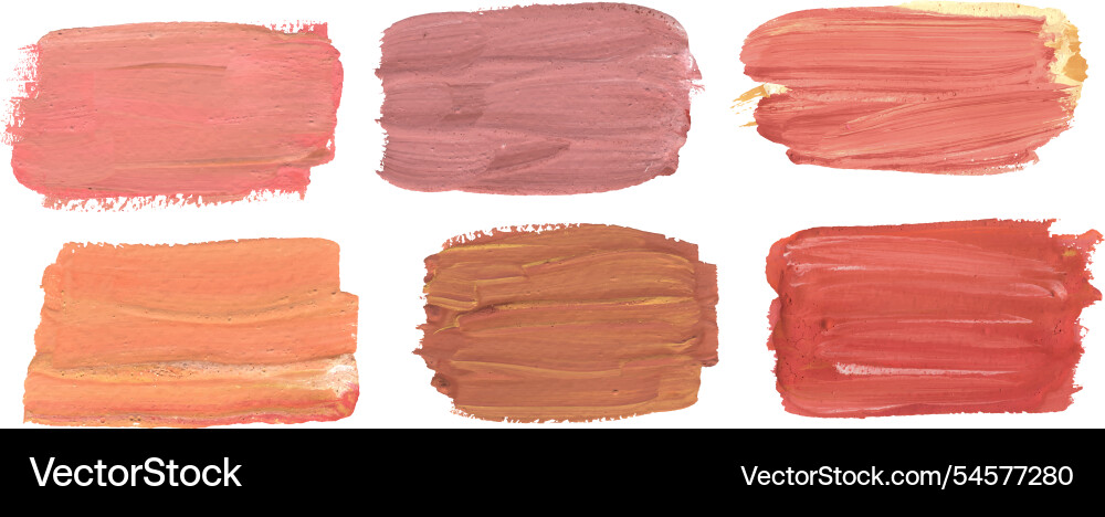 Gouache hand drawn paint daubs banners Royalty Free Vector