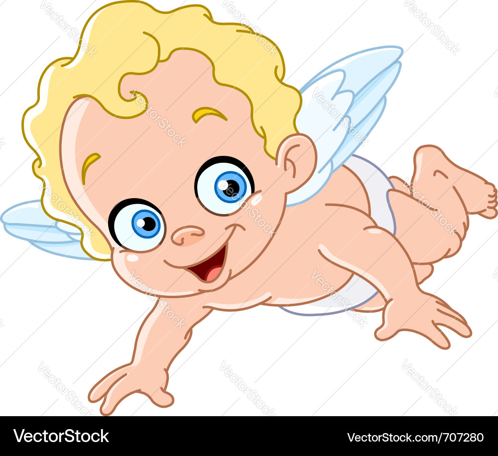 Little angel Royalty Free Vector Image - VectorStock