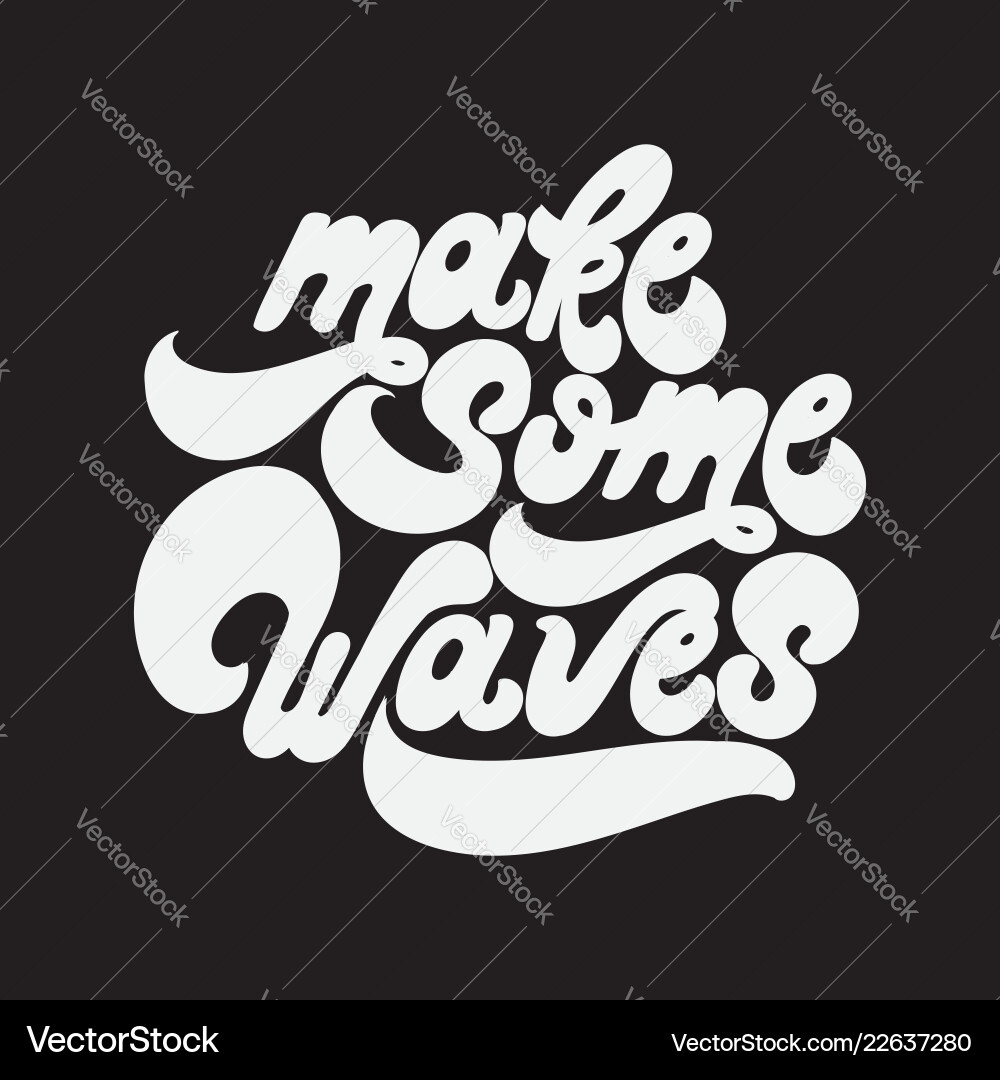 Machen Sie einige Wellen handschriftliche Schriften gemacht in 90er