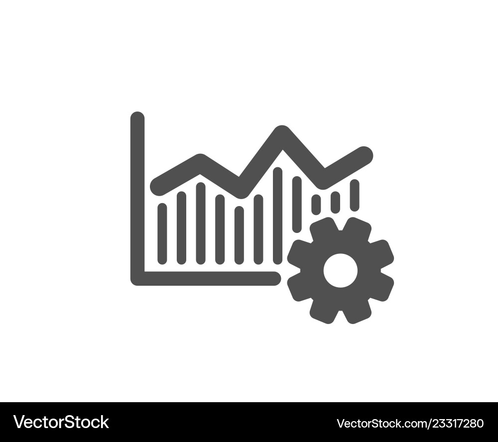 Operational excellence icon cogwheel sign Vector Image