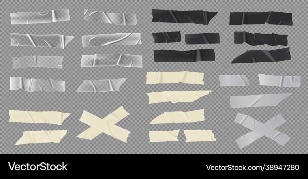 Realistic adhesive tape paper masking strips Vector Image