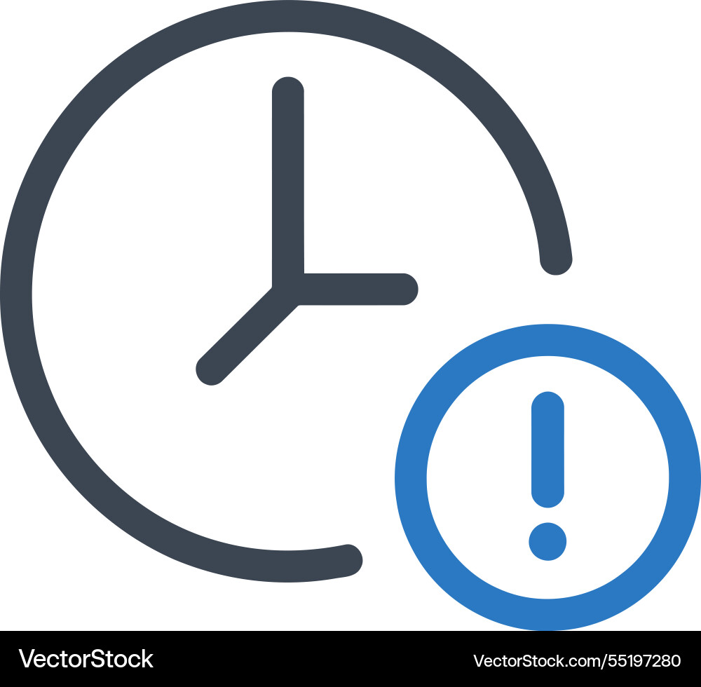 Time alert icon Royalty Free Vector Image - VectorStock