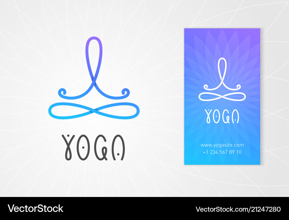 Yoga Logo: Infinity & Lotus Royalty Free Vector Image