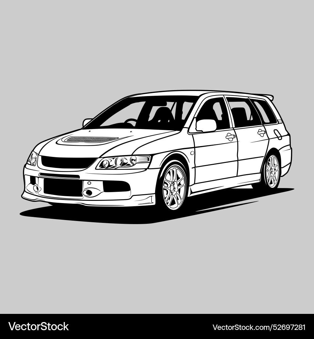 Black and white challenger shakedown Royalty Free Vector