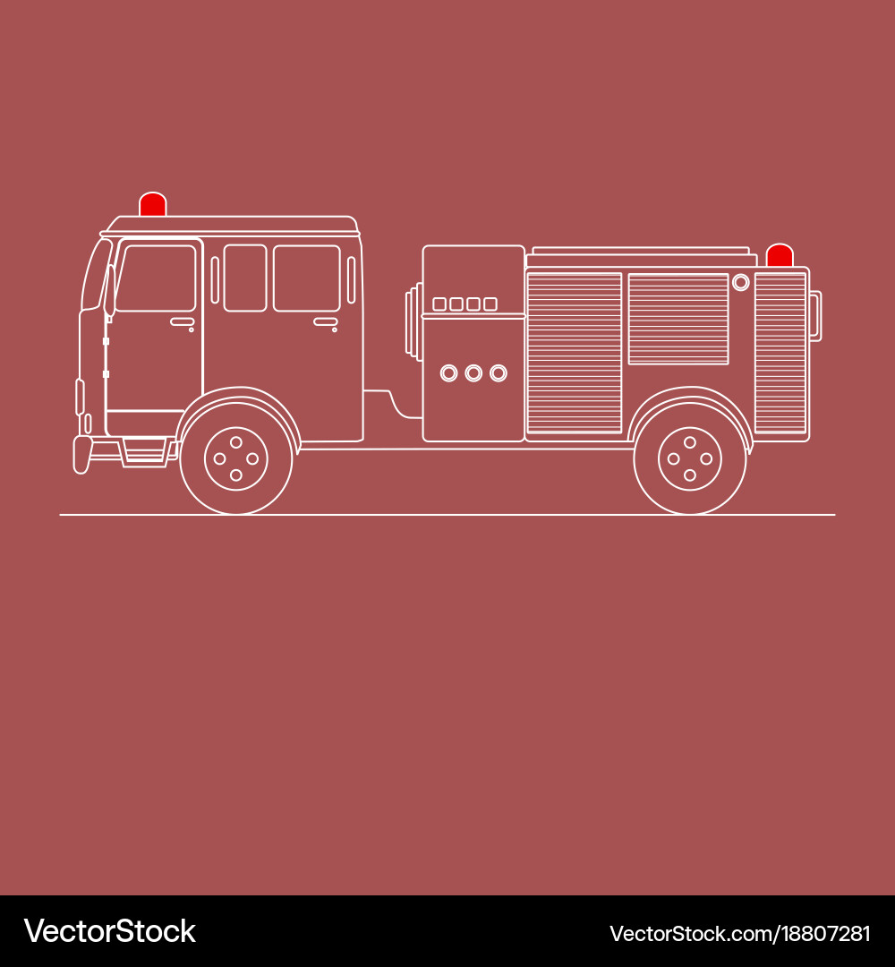 Fire truck Royalty Free Vector Image - VectorStock