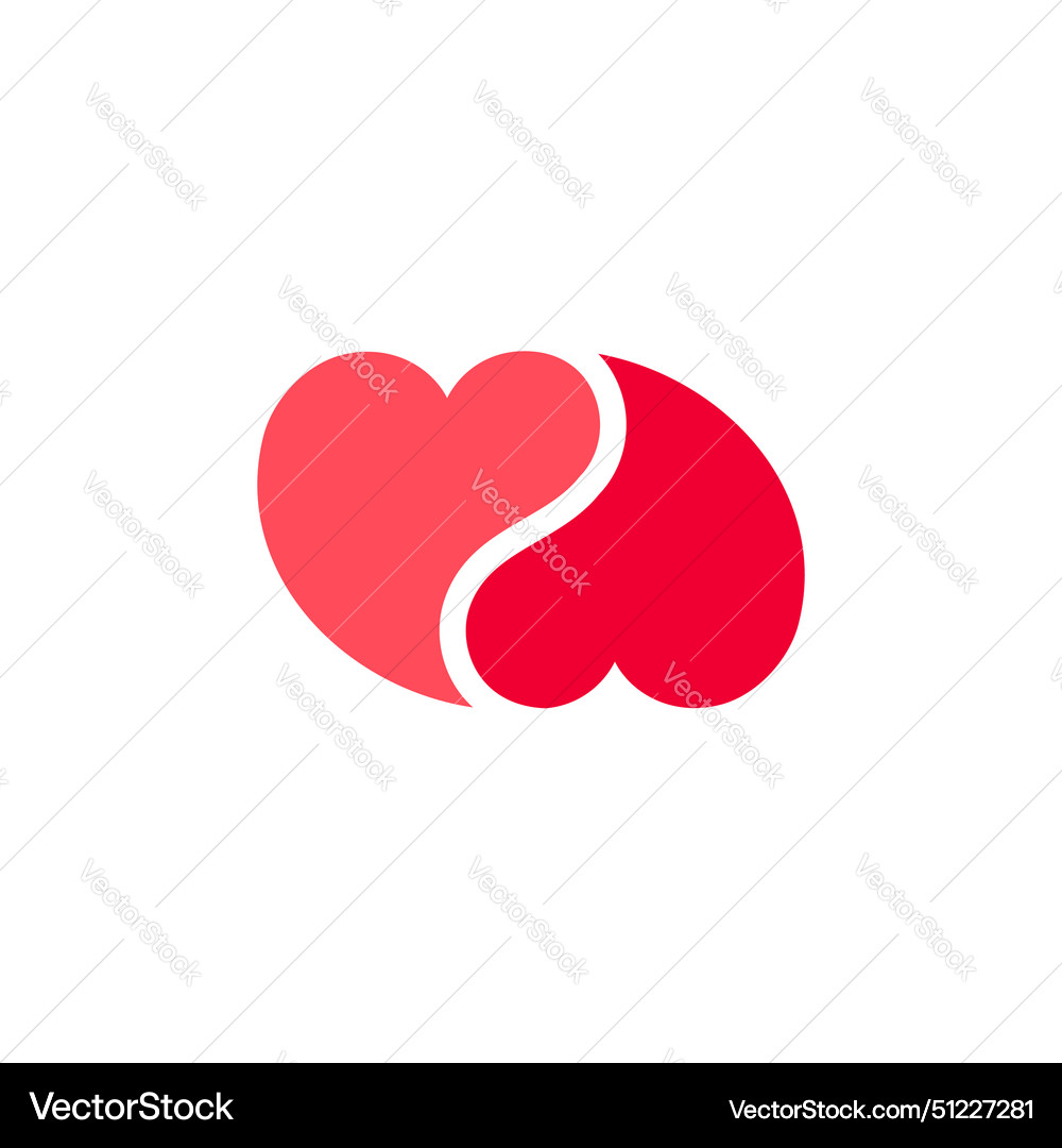 Hearts icon or valentines day symbol Royalty Free Vector