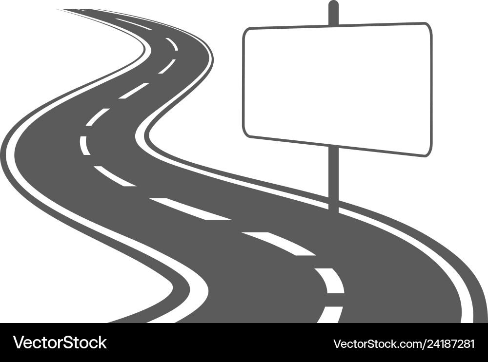 Long road Royalty Free Vector Image - VectorStock