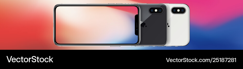 New mobile template with beautiful colored Vector Image