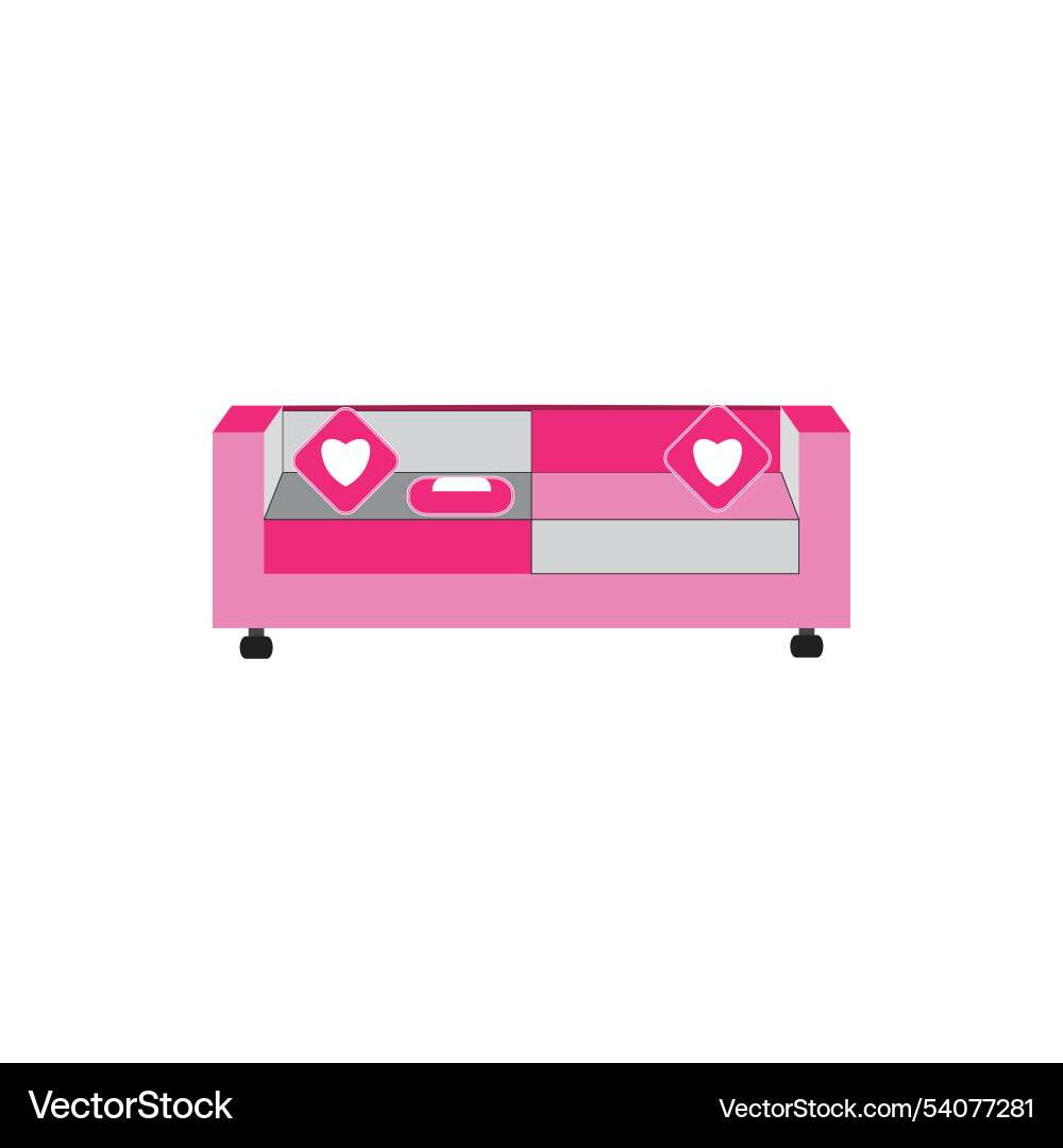 Sofa logo icon background Royalty Free Vector Image