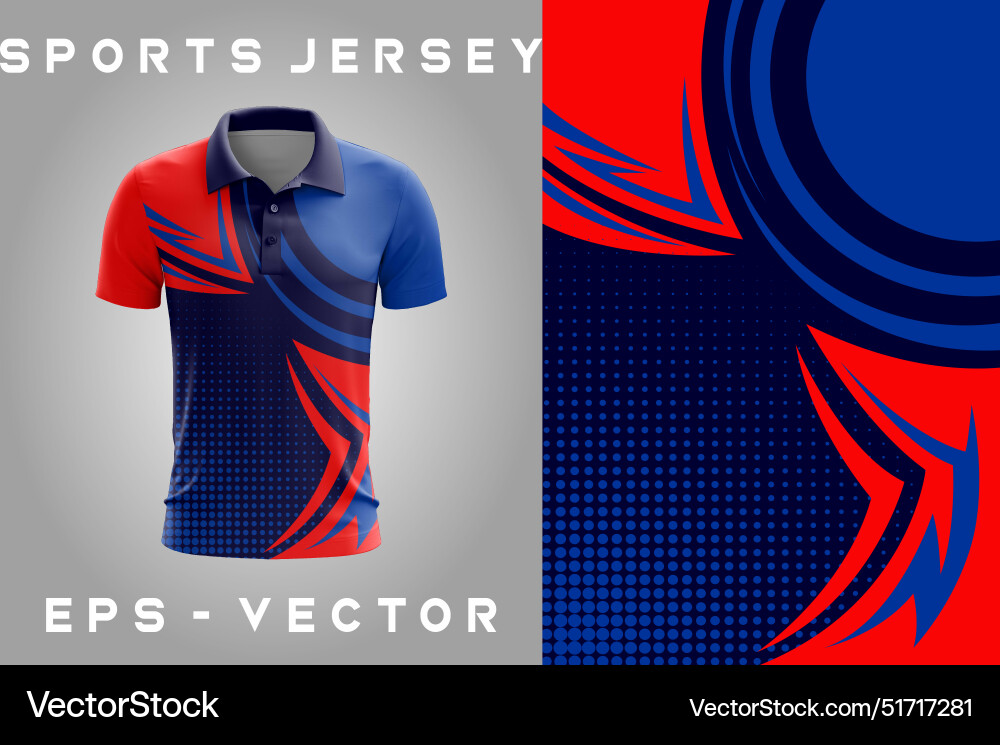 Sports jersey and background design Royalty Free Vector