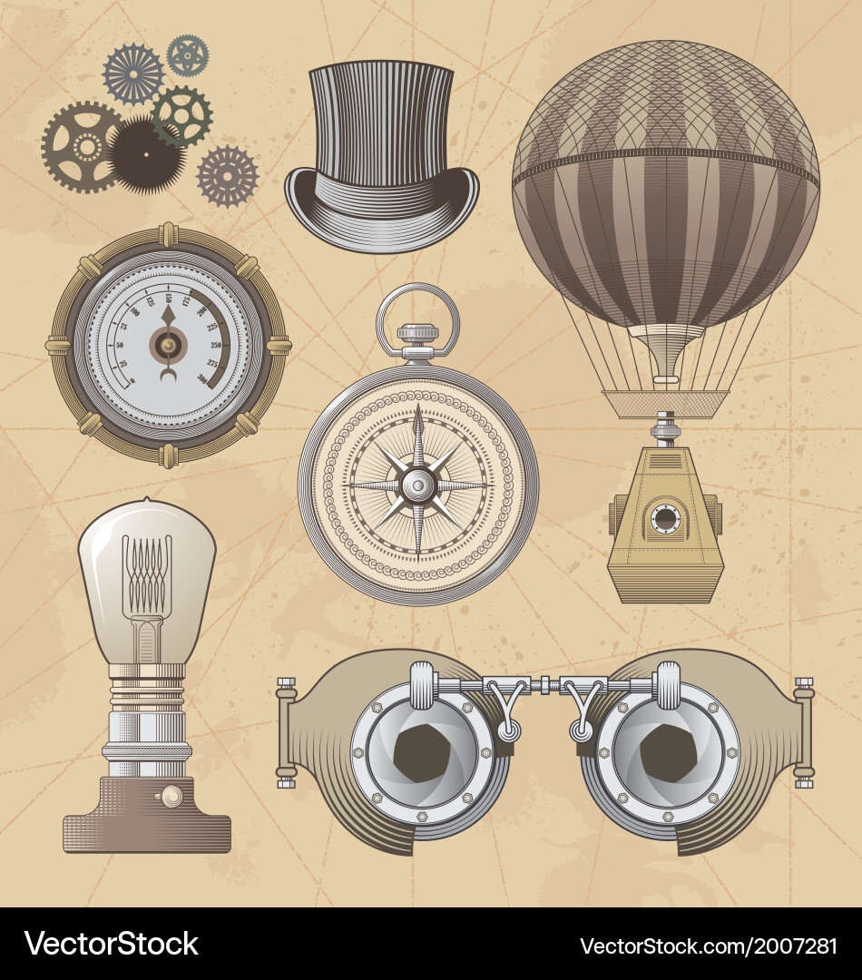 Draw Steampunk Design Elements