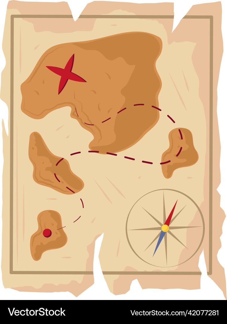 Treasure map icon Royalty Free Vector Image - VectorStock