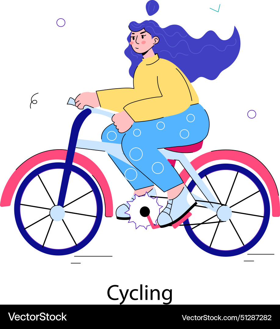 Cycling Royalty Free Vector Image - VectorStock