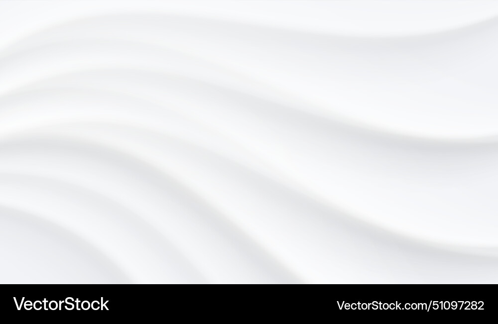 Elegant empty wavy layer white banner Royalty Free Vector