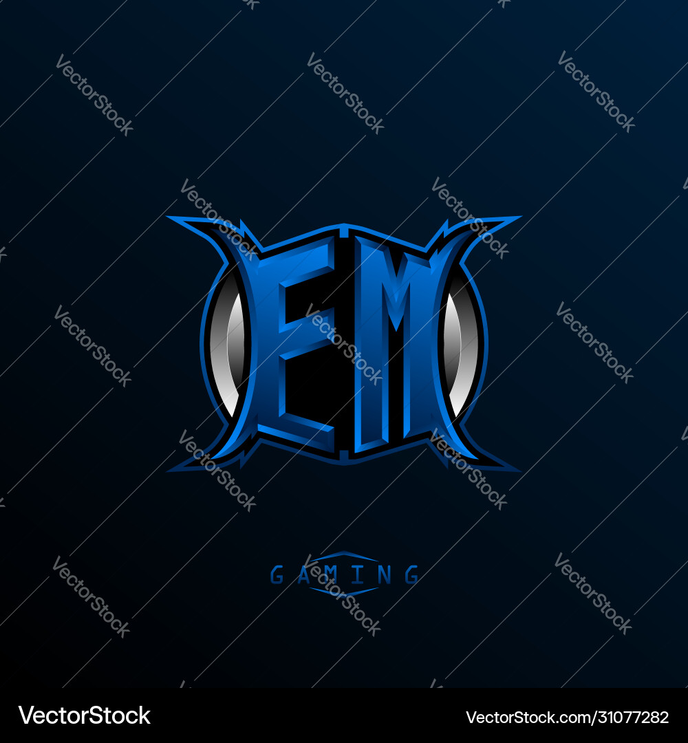 EM Initial Logo - Modern & Bold – Royalty-Free Vector | VectorStock