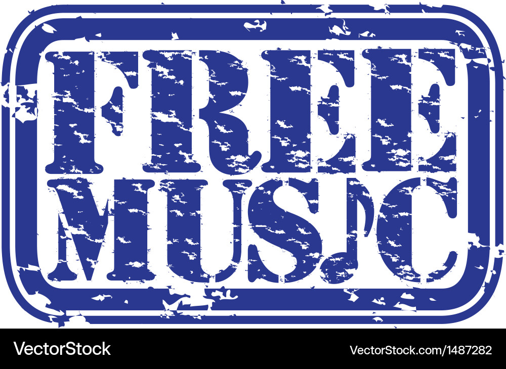 Free music stamp Royalty Free Vector Image - VectorStock