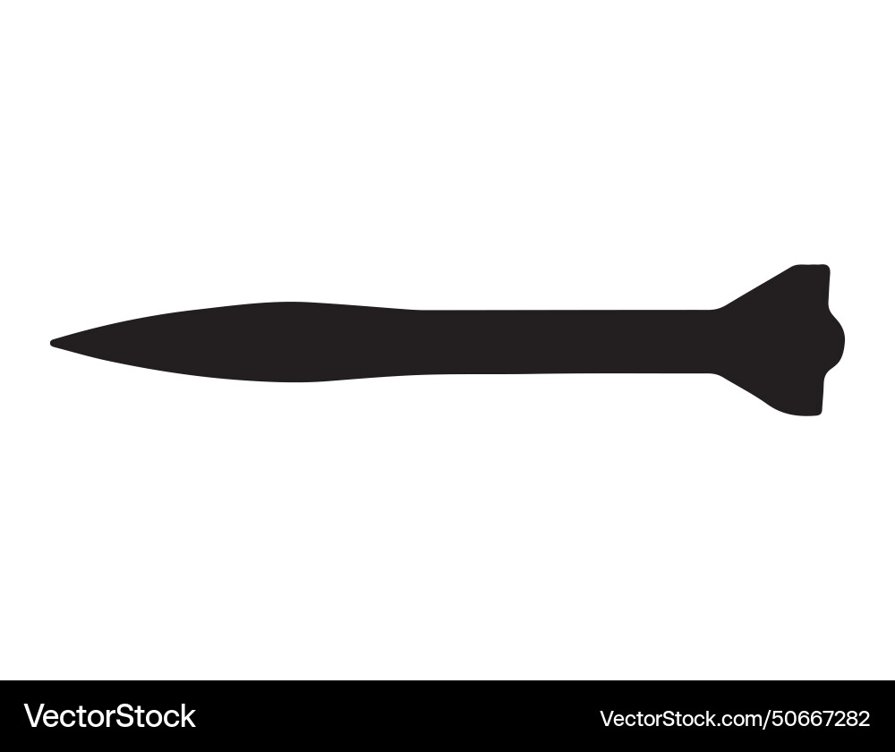 Military missile silhouette art Royalty Free Vector Image