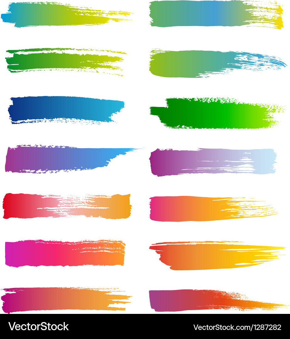 Colorful Brushstroke Vector Images (over 14,000)