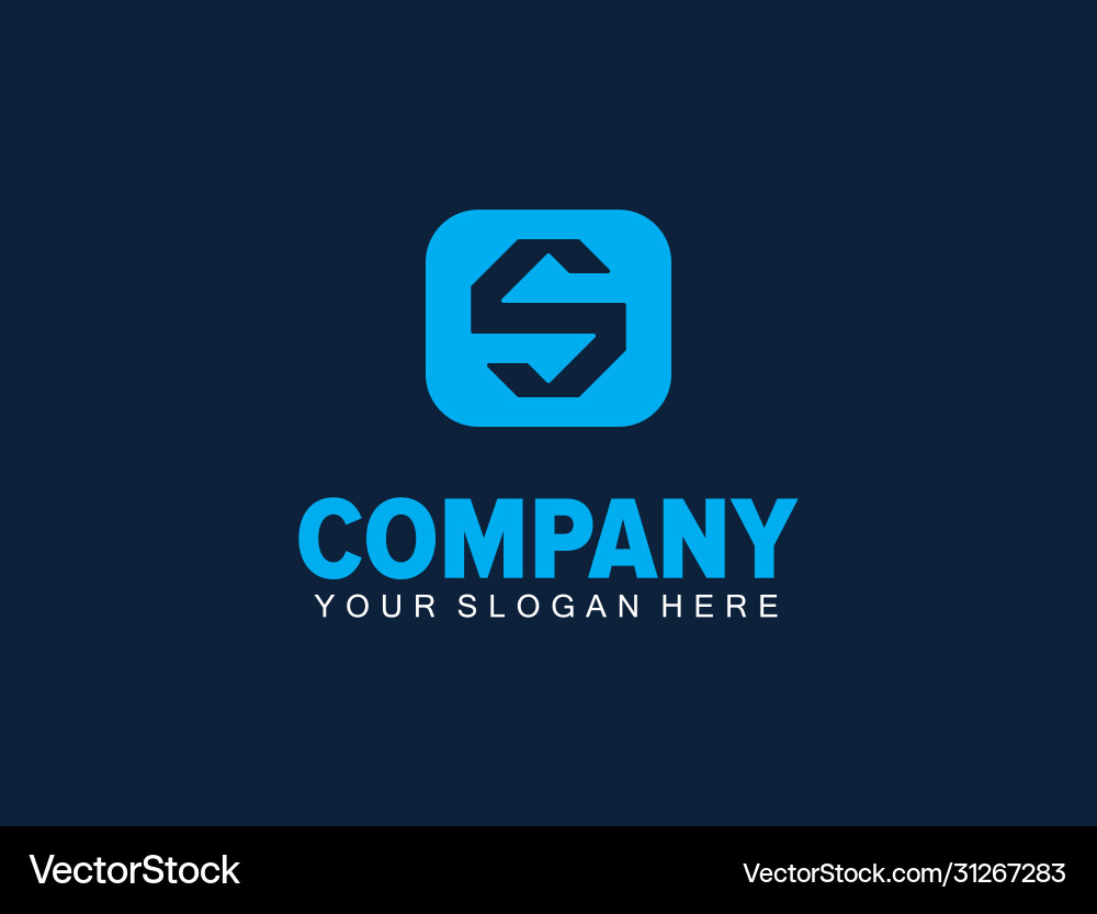 Abstract modern creative s negative spec letter Vector Image