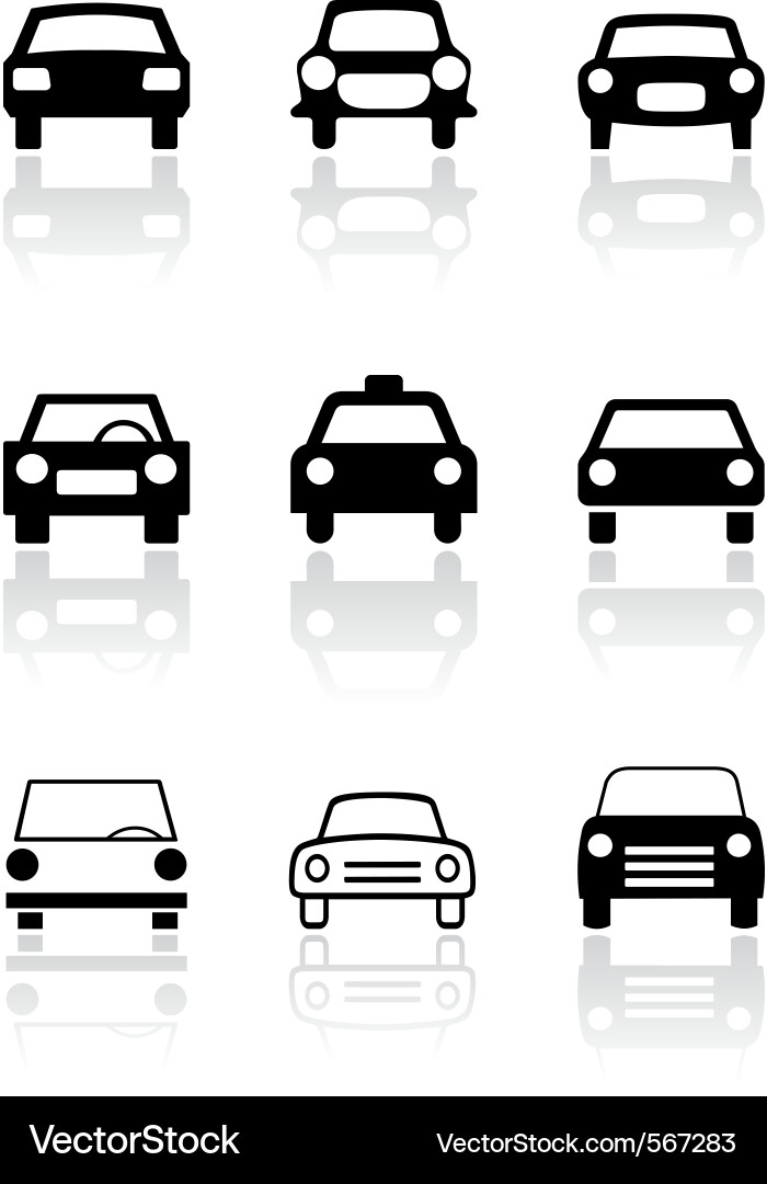 Autosymbol-Set Lizenzfreies Vektorbild - VectorStock