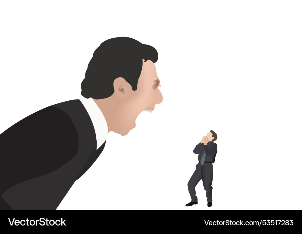Corporate Dominance – Small vs. Large Vector Image