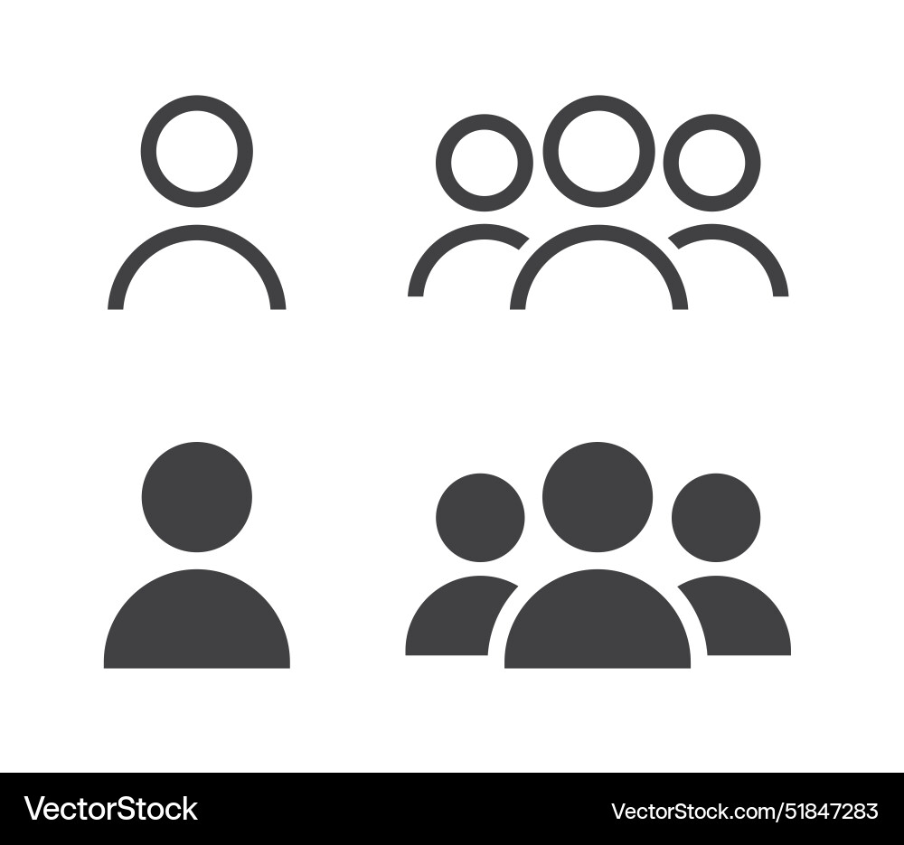 Group of people or users icon Royalty Free Vector Image
