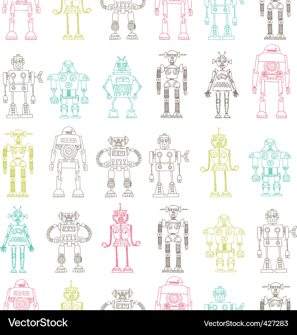 Robot Collage Royalty Free Vector Image - VectorStock