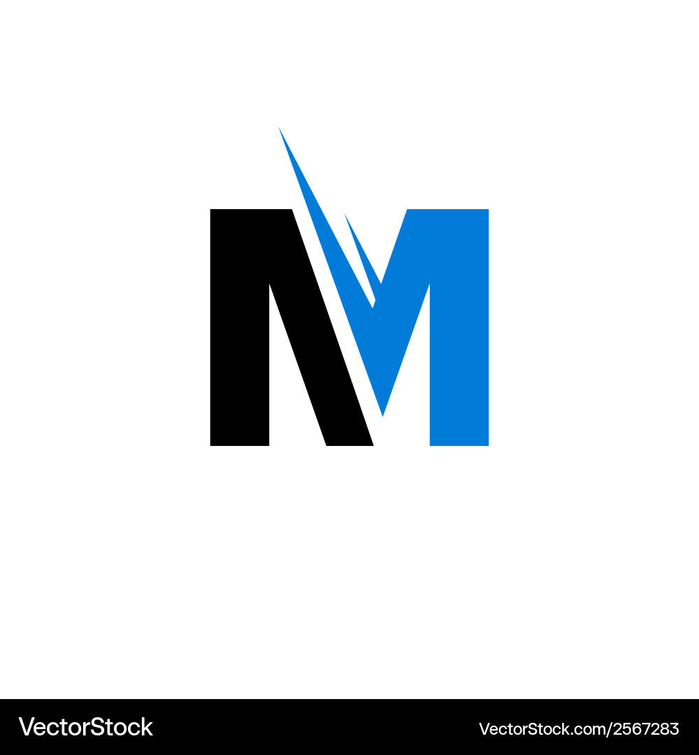 Sign of the letter m Royalty Free Vector Image