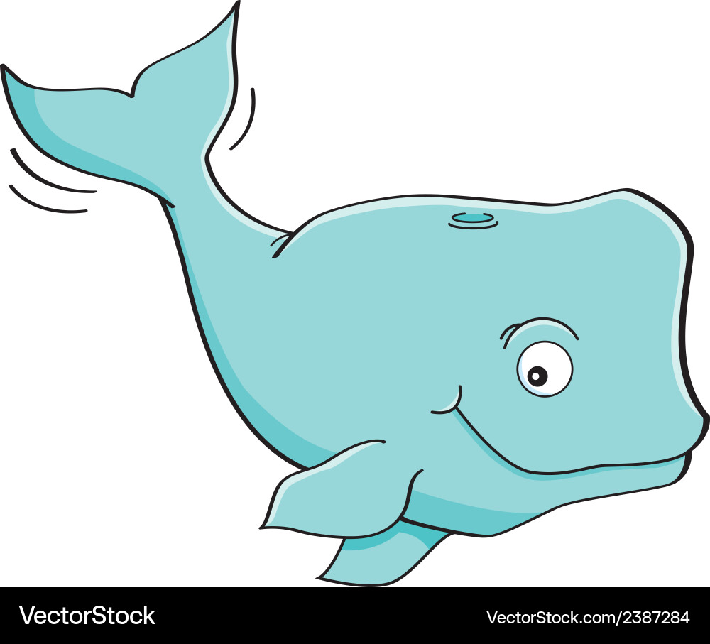 Cartoon whale Royalty Free Vector Image - VectorStock